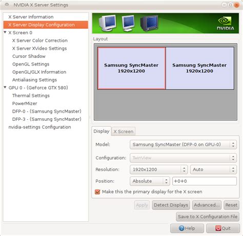 2nd Monitor Not Detected By Nvidia Server Settings Ask Ubuntu