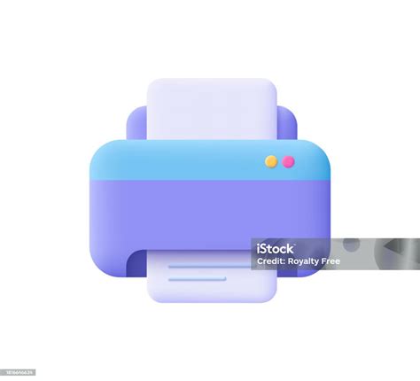 종이 프린터 사무 기기 사무용품 3d 벡터 아이콘입니다 카툰 미니멀 스타일 컴퓨터 프린터에 대한 스톡 벡터 아트 및 기타 이미지 컴퓨터 프린터 3차원 형태 아이콘