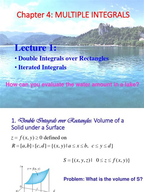 L41 Double Integrals Over Rectangles And Iterated Integrals Pdf Integral Analysis