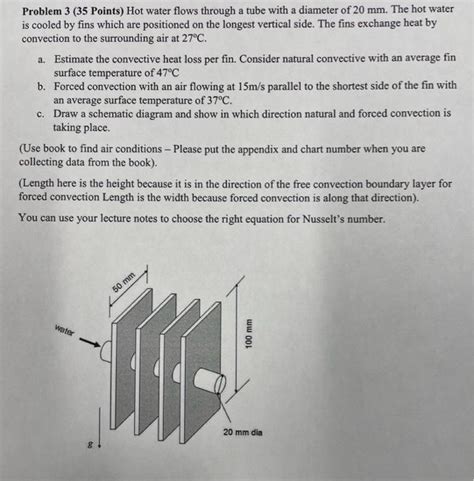 Solved Problem 3 35 Points Hot Water Flows Through A T