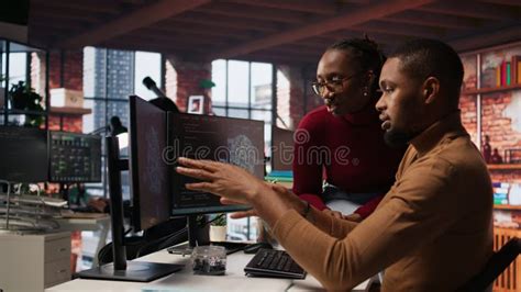 Ai Software Development Agency Staff Members Collaborating Stock Footage Video Of Computer