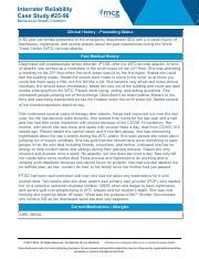 IRR Case Study October Pdf Interrater Reliability Case Study Behavioral