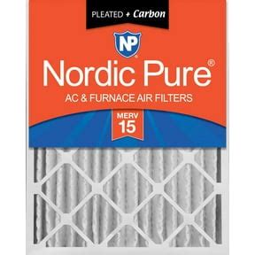 Nordic Pure 16x25x2 Merv 12 Pleated Ac Furnace Air Filters 3 Pack