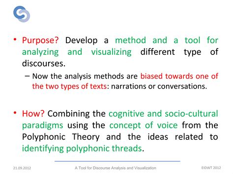 A Tool For Discourse Visualization And Analysis Ppt