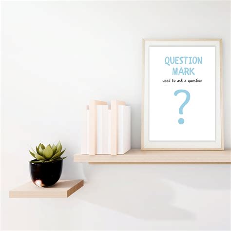 Question Mark Punctuation Poster English Classroom Decor Educational Grammar Punctuation Wall