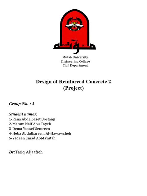 group3 rc2 project pdf structural engineering civil engineering