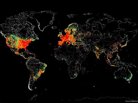 This World Map Shows Every Device Connected To The Internet Business Insider