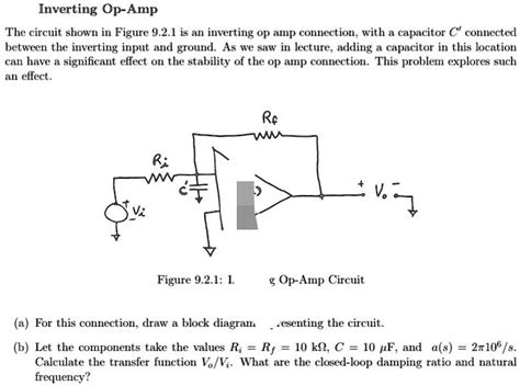 solved inverting op amp the circuit shown in figure 9 2 1 is an