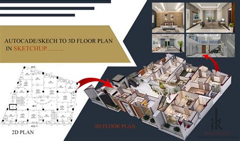 Architectural Floor Plan To 3d Model Making In Sketchup