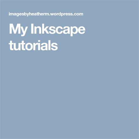 My Inkscape Tutorials Artofit