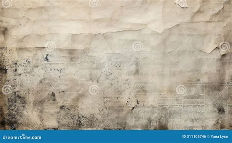 Aged Paper Texture With Faded Script And Ink Blots Old Newspaper