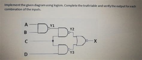 Solved Implement The Given Diagram Using Logism Complete