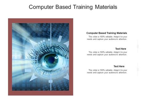 Computer Based Training Materials Ppt Powerpoint Presentation Summary Cpb Presentation