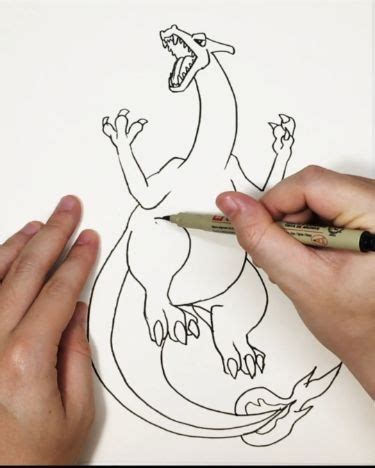 How To Draw Charizard Flying Step By Step Easy Watch The Full Video At Duc Draw Youtube