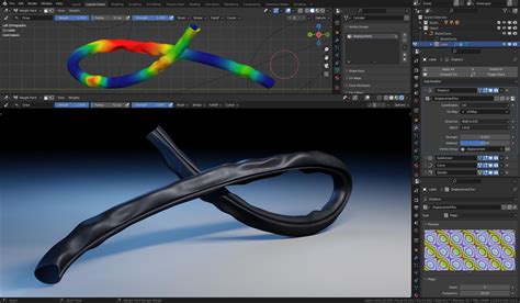 modeling how to create a partially deformed cable blender stack