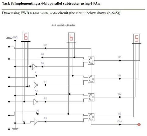 Solved Task 8 Implementing A 4 Bit Parallel Subtracter