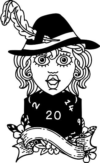 흑백 문신 라인 워크 스타일 인간 음유 시인 자연 20 주사위 롤 검은색에 대한 스톡 벡터 아트 및 기타 이미지 검은색 굴리기 라인아트 Istock