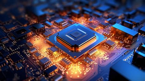 Premium Ai Image Microchip Or Microprocessor Hardware Engineering Futuristic Microchip