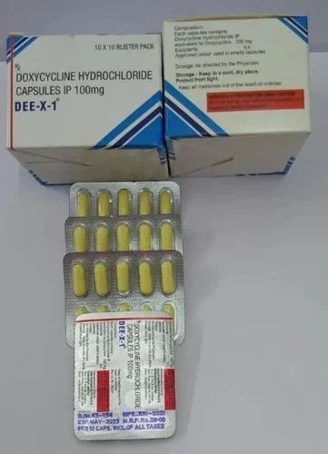 Doxycycline Hydrochloride Capsule Dee X 1 100mg At ₹ 300 Box In Nagpur