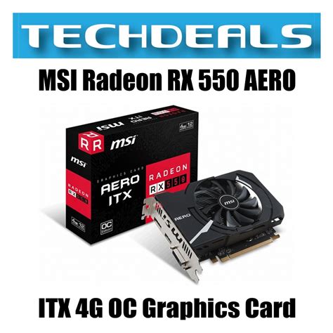 MSI Radeon RX 550 AERO ITX 4G OC Graphics Card, Computers & Tech, Parts ...
