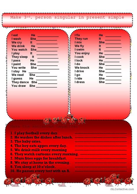 Present Simple General Gramma English Esl Worksheets Pdf And Doc