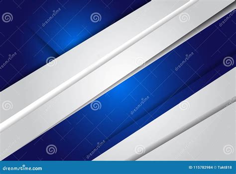 Blue Gradient Geometric Background Material Design Overlap Layer Stock Vector Illustration Of