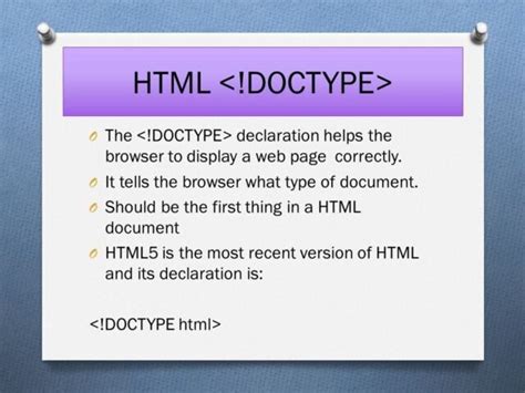 What Is The Importance Of The Html Doctype