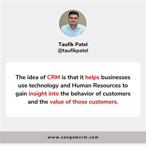 Taufik Patel On Linkedin Sangamcrm Business Crm Businessautomation