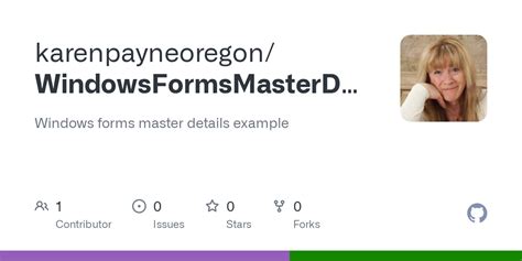 Github Karenpayneoregonwindowsformsmasterdetailwithsqlserver