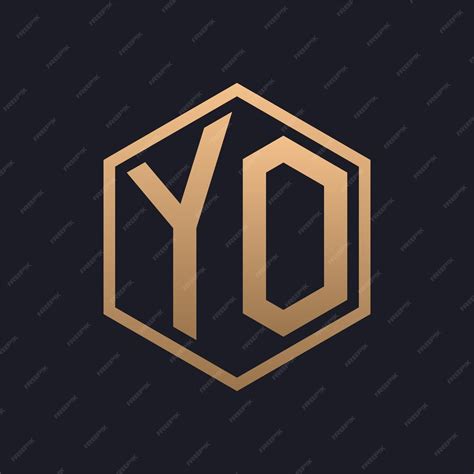Premium Vector Elegant Hexagon Letter Yo Logo Design Initial