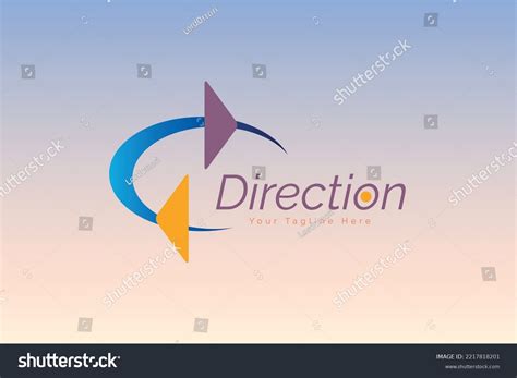 Modern Direction Arrow Logo Design Template Stock Vector Royalty Free