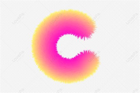 그라디언트 글꼴 문자 C Png 일러스트 무료 다운로드 Lovepik