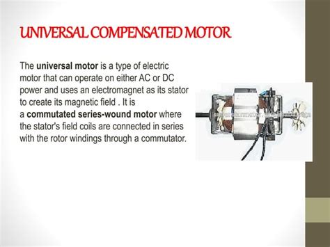 Single Phase Compensated Motor Pptx Science