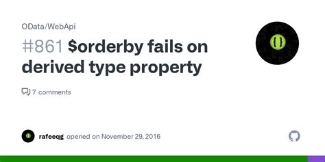 Orderby Fails On Derived Type Property Issue OData WebApi GitHub