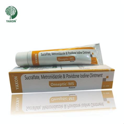 Sucralfate 7 Metronidazole 1and Povidone Iodine 5 Ointment Packaging