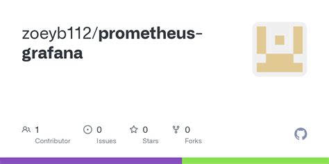 GitHub Zoeyb Prometheus Grafana
