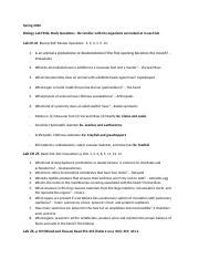 Comprehensive Biology Lab Study Guide For Spring Course Hero