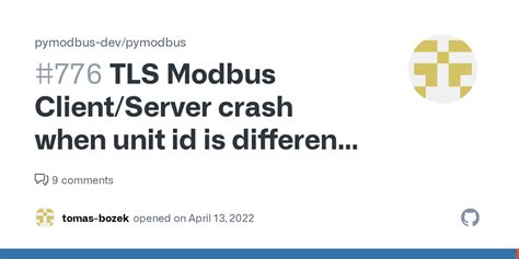 Tls Modbus Clientserver Crash When Unit Id Is Different Than 0 · Issue