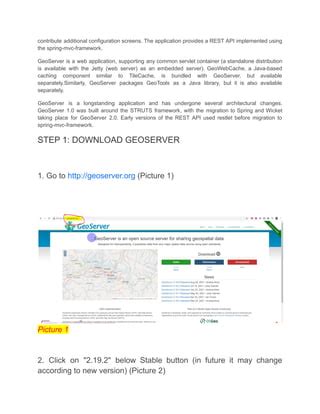 GEOSERVER DOWNLOAD AND INSTALLATION STEP BY STEP TUTORIAL PDF