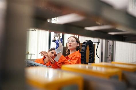 premium photo robotics control engineers solve problems and setting