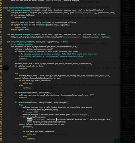 some related managers not getting set up · issue 969 · typeddjango