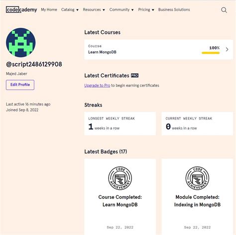 majed jaber on linkedin datascience mongodb database nosql codecademy