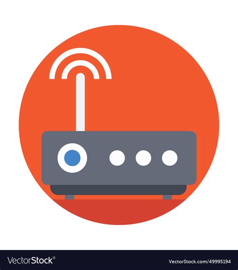 Wifi Router Flat Icon Royalty Free Vector Image