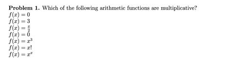 Solved Problem 1 Which Of The Following Arithmetic
