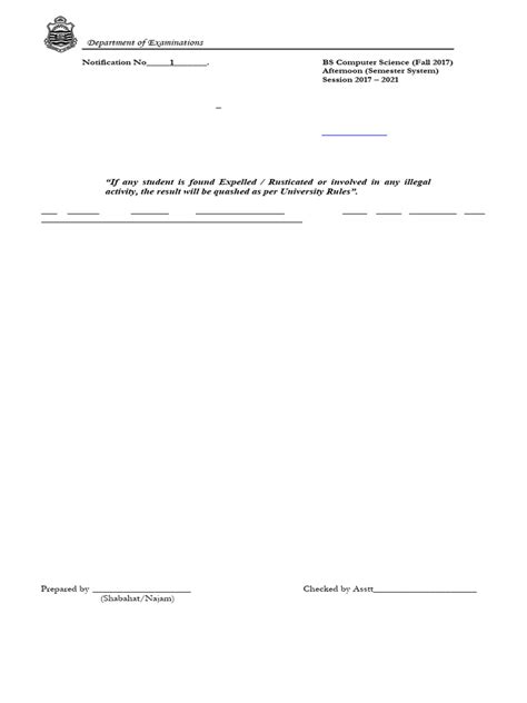 Bs Computer Science Fall 2017 Afternoon Semester System Session 2017 202120 Pdf