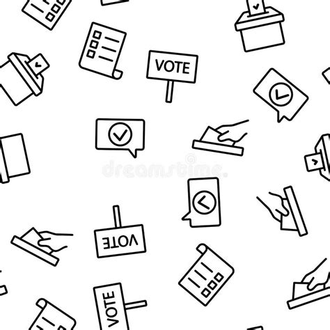 Voting And Elections Vector Seamless Pattern Stock Vector Illustration Of Politic Concept