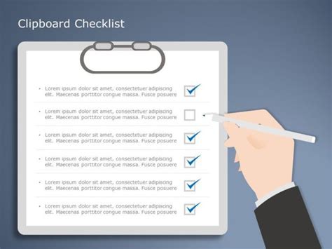 Free Clipboard Checklist For PowerPoint Google Slides SlideUpLift Infographic Powerpoint