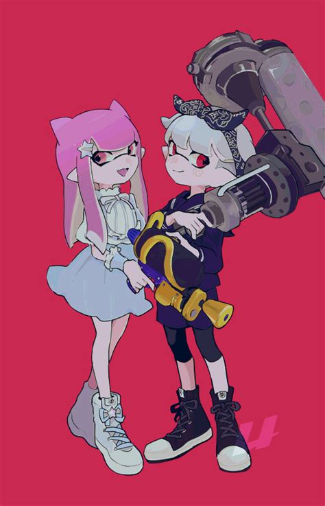 Inkling Player Character Inkling Girl And Inkling Babe Splatoon Drawn By Imaikuy0 Danbooru