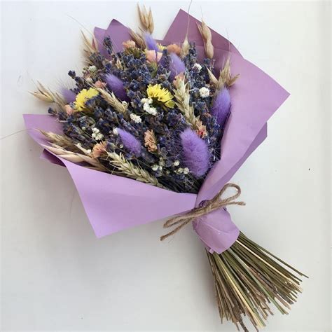 Букетик из сухоцветов «Лавандовая нежность Флористика Засушенные цветы Цветочные букеты