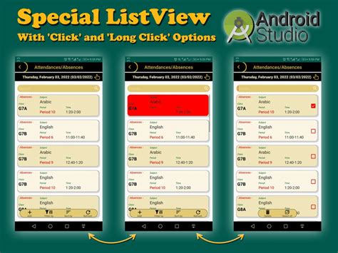 Special ListView In Android Studio Click Long Click Layout Adapter Upwork